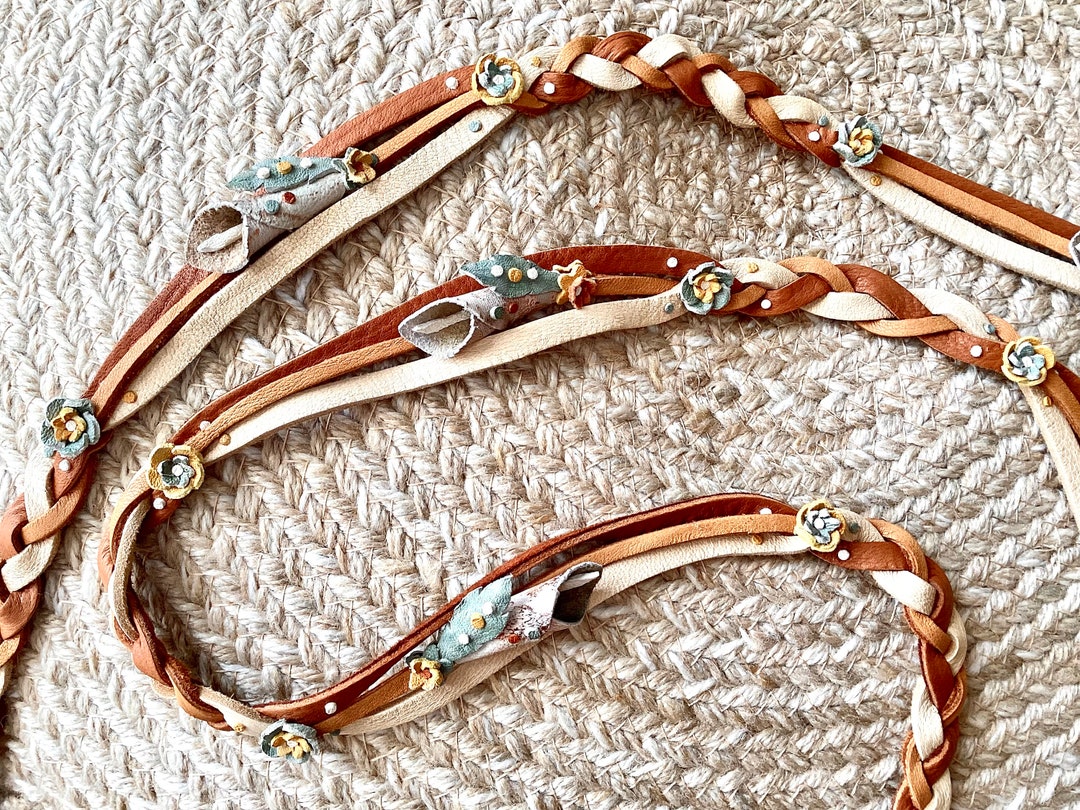 Leather Vine With Flowers and Leaves Home Decor Accessory Leather ...