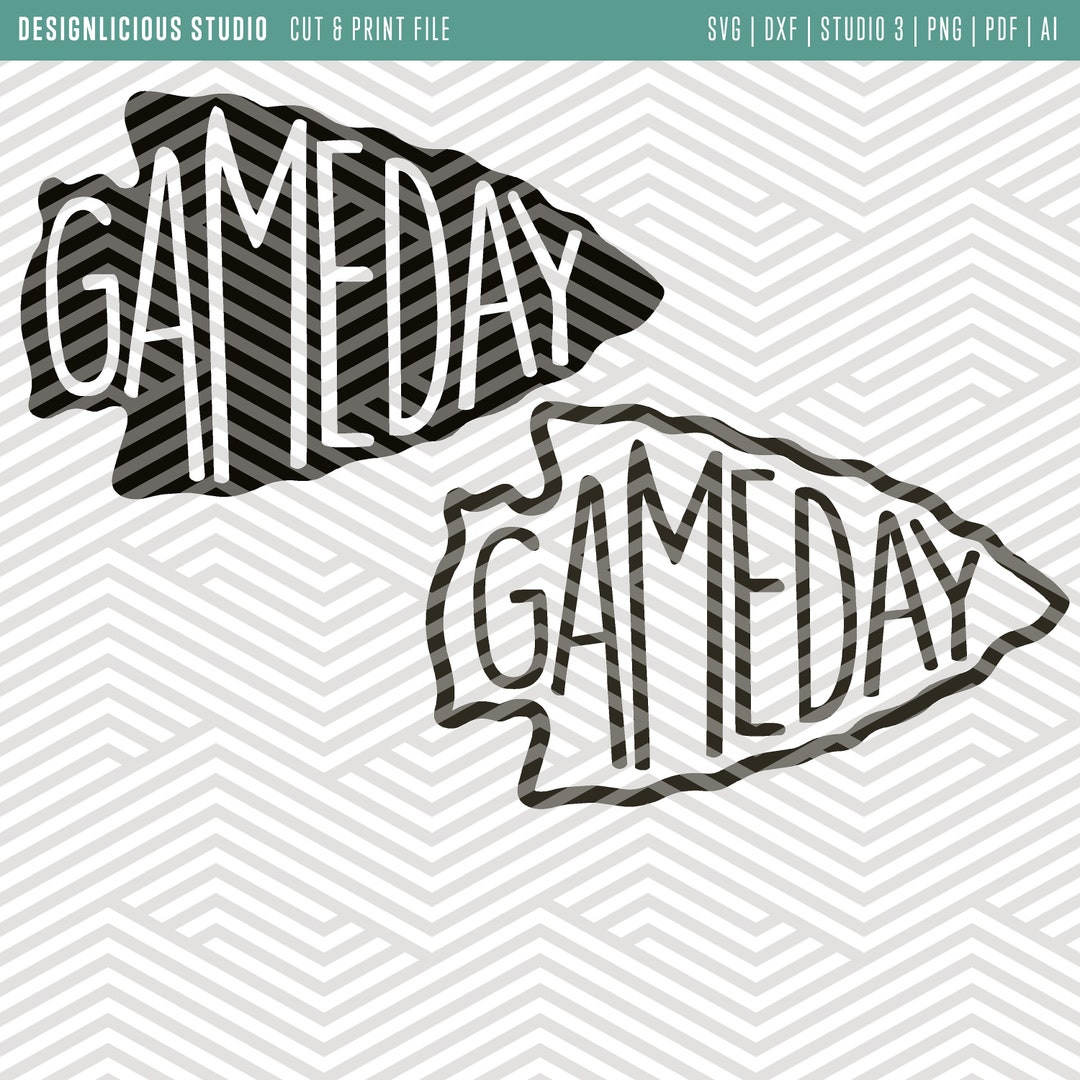 Cut & Print Files | Gameday Arrowhead - Etsy
