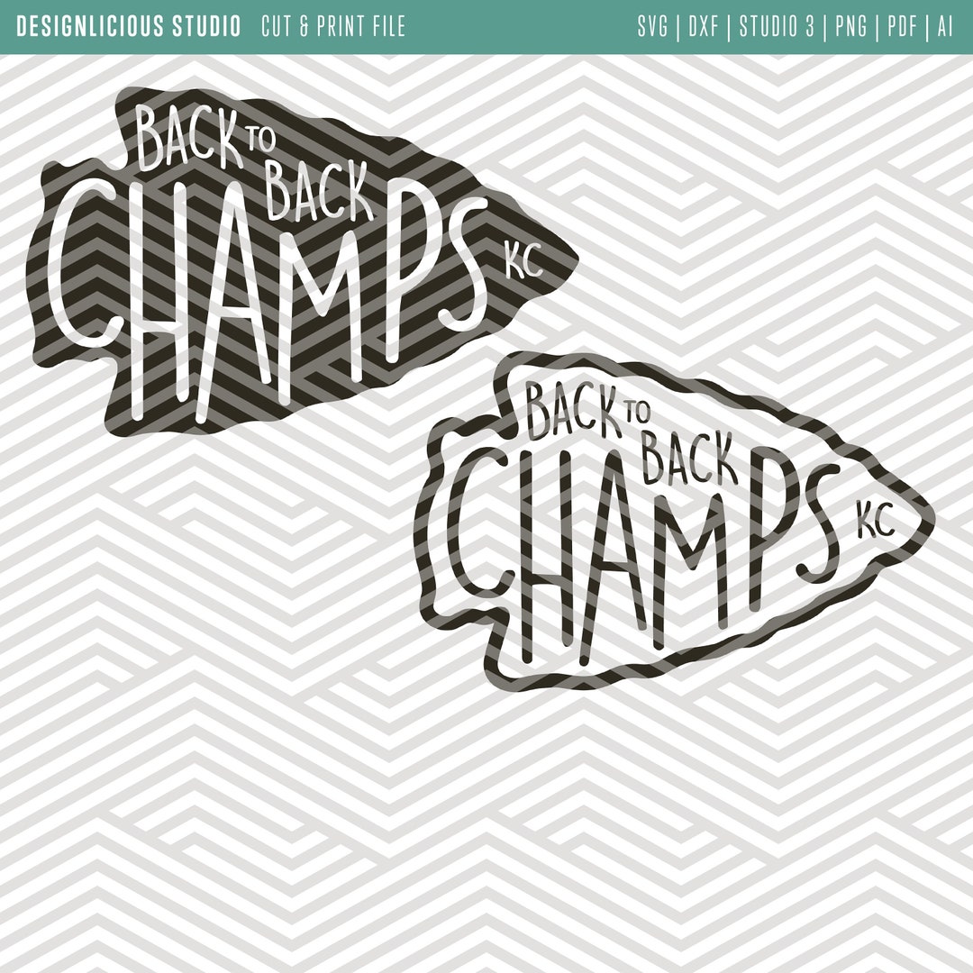Cut & Print Files | Back to Back Champs Arrowhead - Etsy