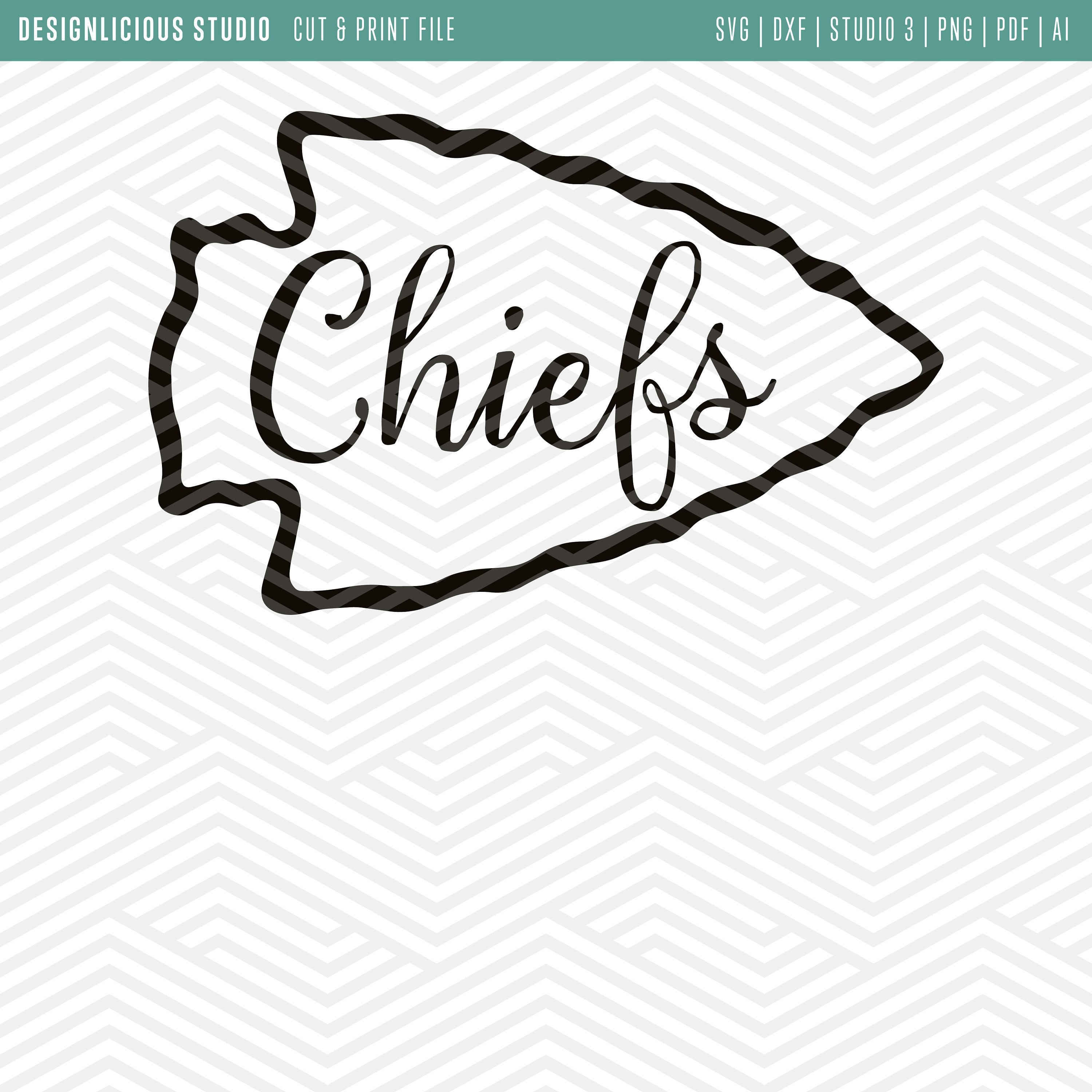 Cut & Print Files | Chiefs Script Arrowhead - Etsy