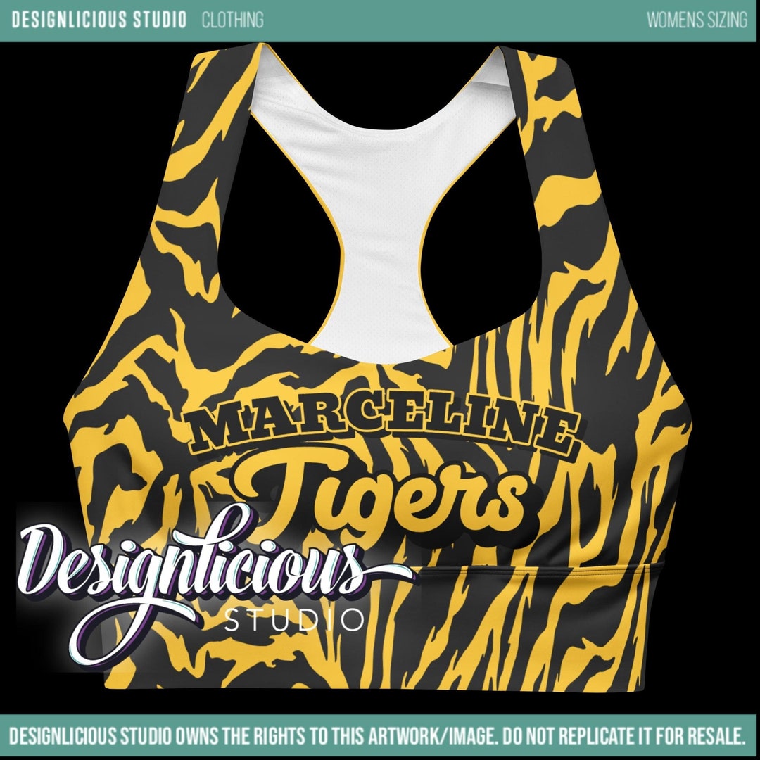 Marceline Tigers | Tiger Print Sports Bra - Etsy