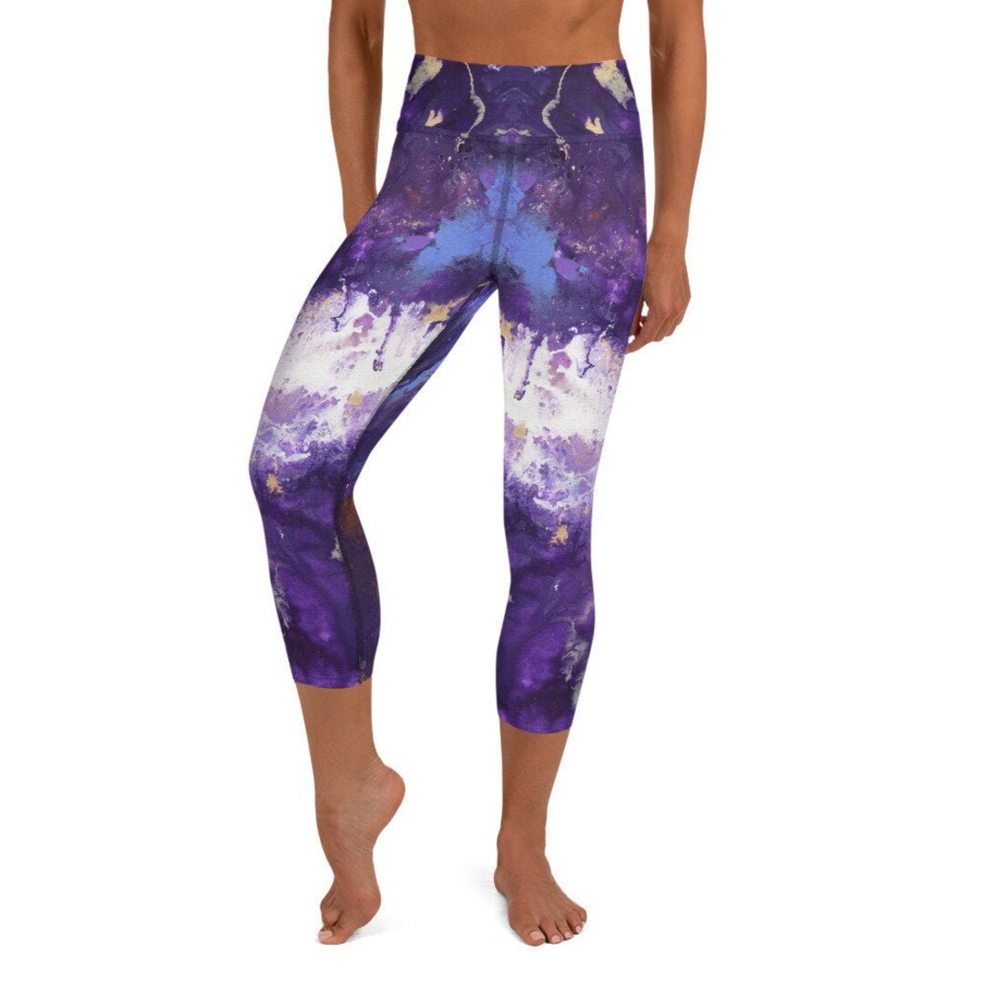 Leggings capris de cintura alta para mujer, yoga, spandex suave ...