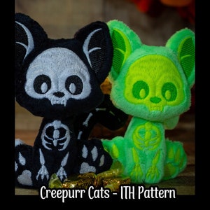 ITH Pattern Creepurr Cat Skeleton Plush - Littlefox's Toebeans ...