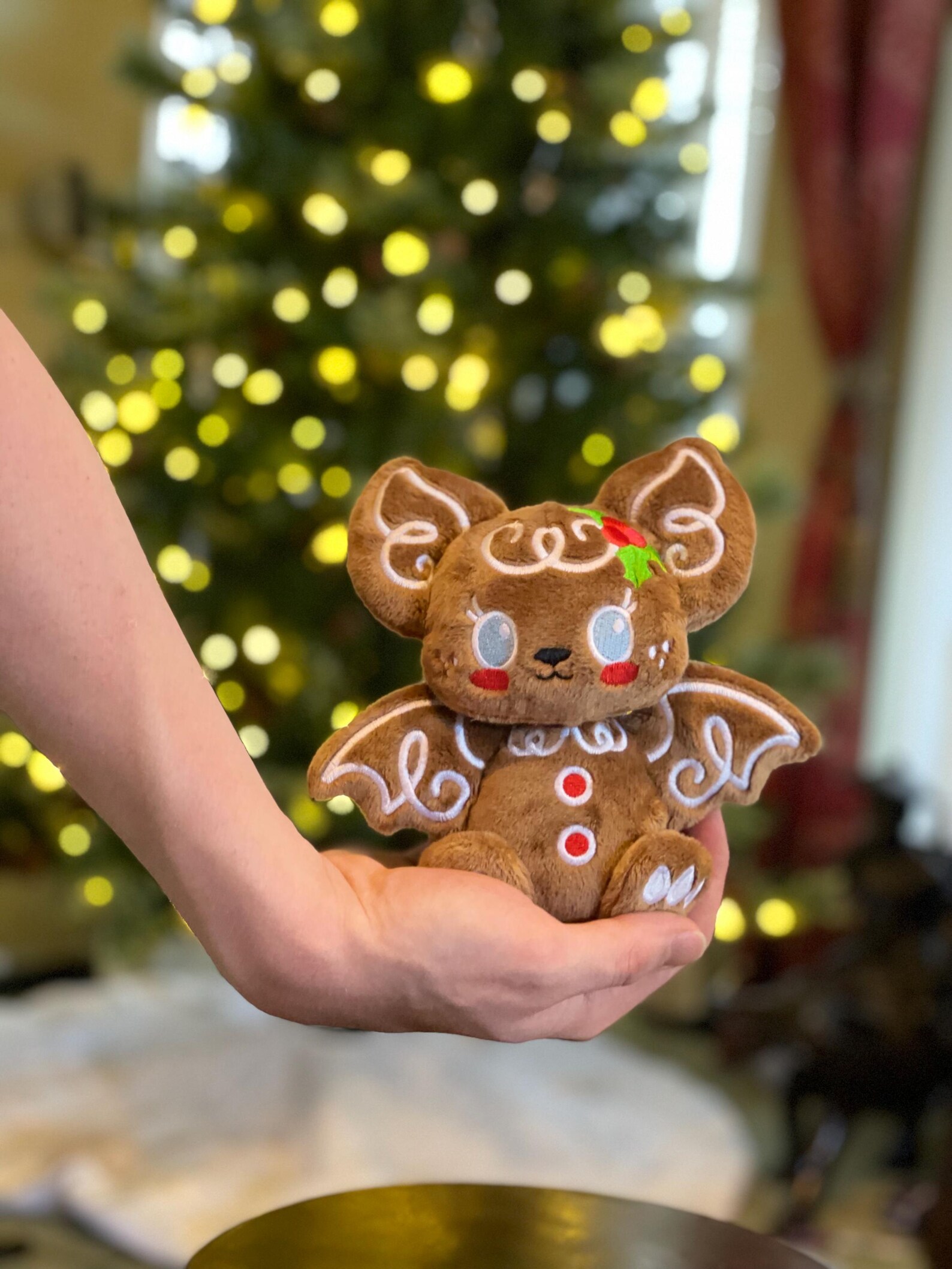 Gingerbread Bat Plush: 7" Snugglebean, Limited Collectible Christmas ...
