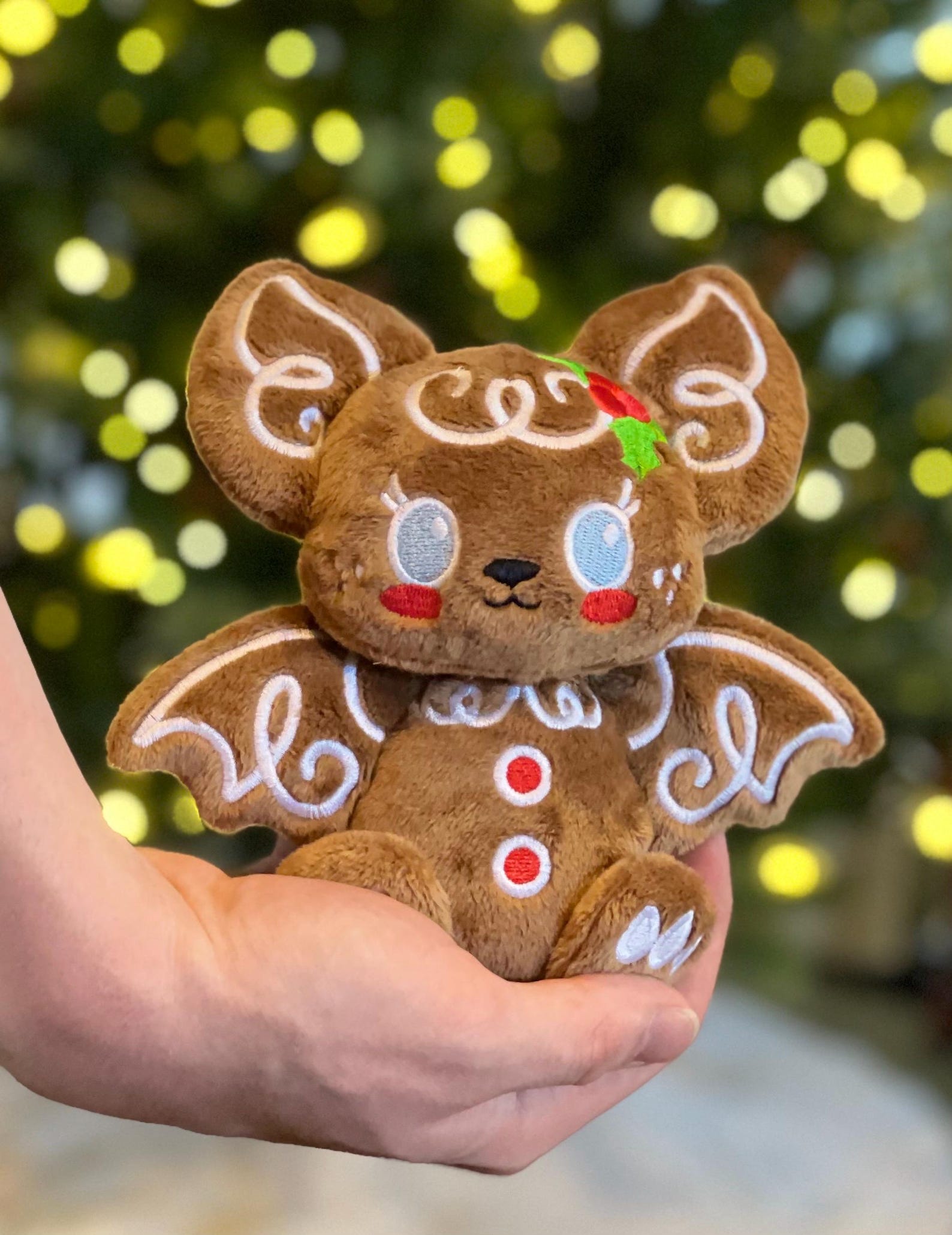 Gingerbread Bat Plush: 7" Snugglebean, Limited Collectible Christmas ...