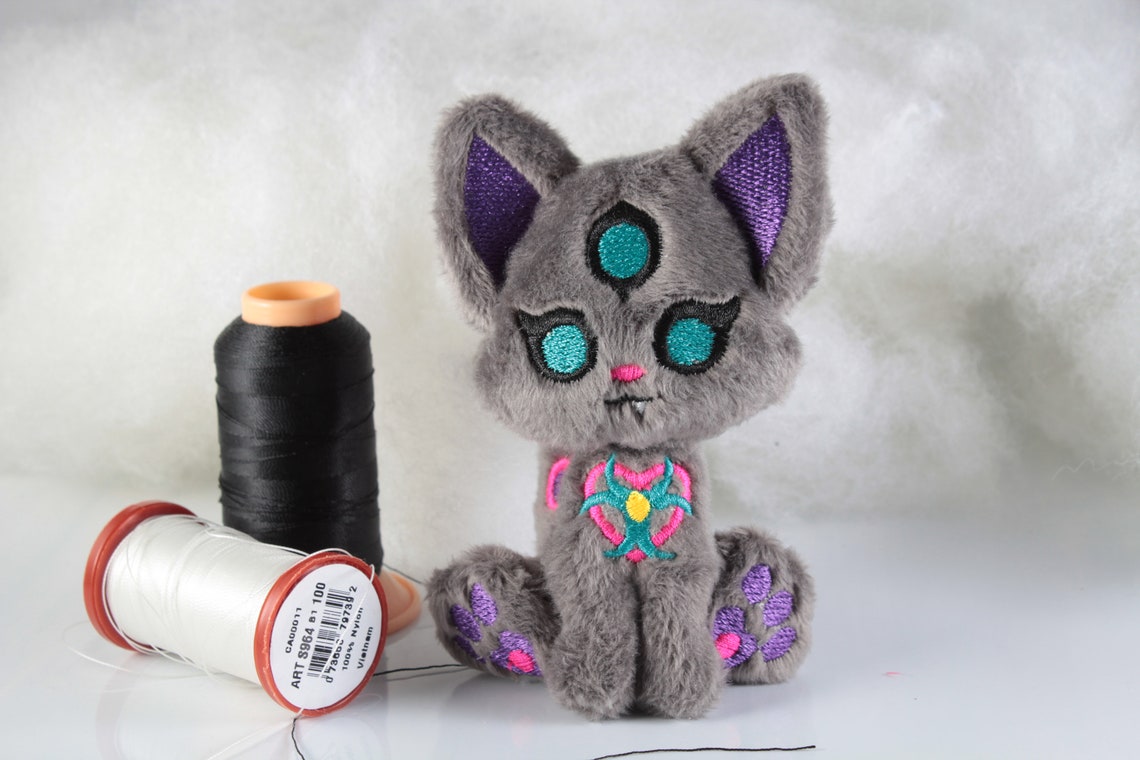ITH PATTERN- Blinky Alien Cat - Littlefox's Toebeans - Digital Download ...