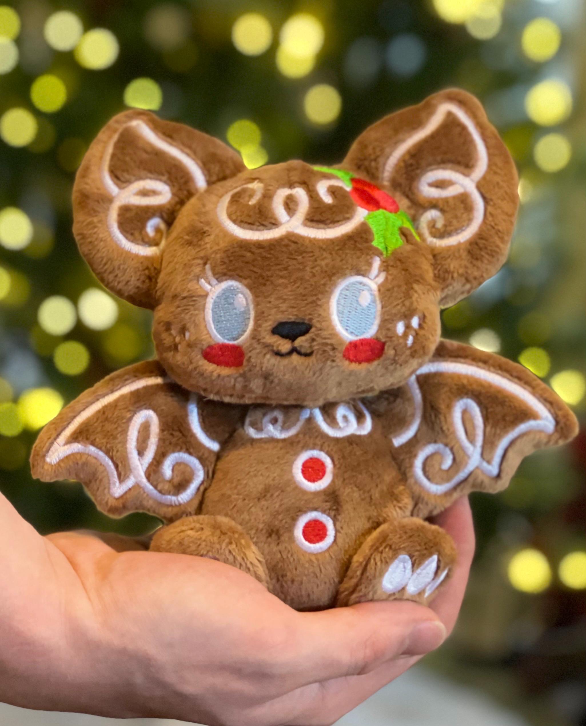 Gingerbread Bat Plush: 7" Snugglebean, Limited Collectible Christmas ...