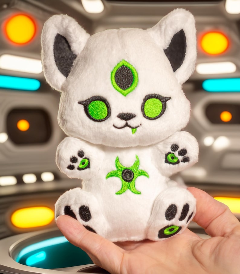 Alien Cat Plush: 7" Roswell Gray Snugglebean, Custom Collectible - Etsy