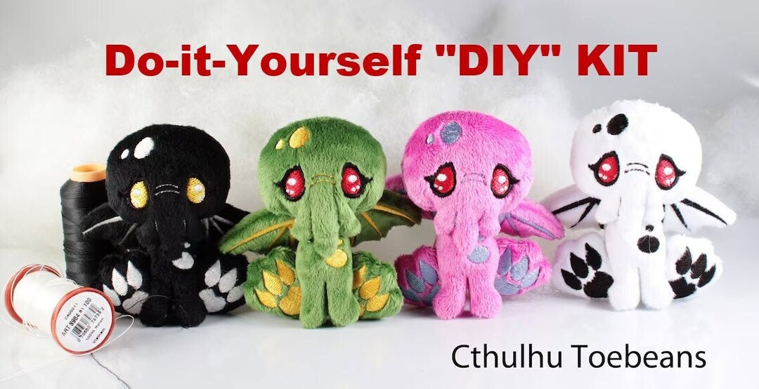DIY KIT - Cthulhu Plush - Littlefox's Toebeans - Horror Monster Chthulu ...