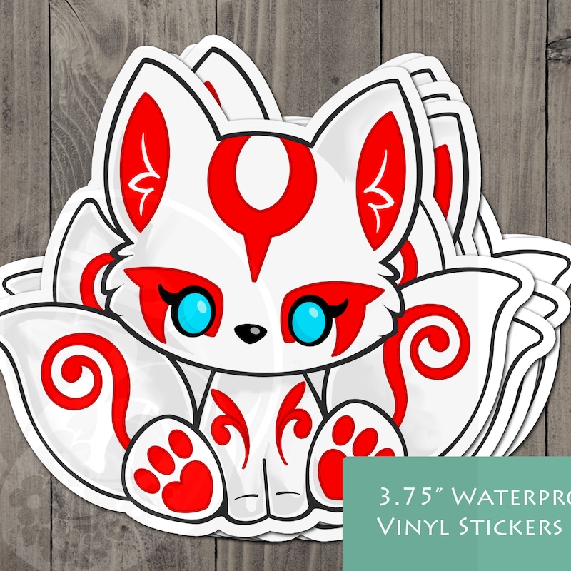 Kitsune Sticker Decal - Etsy