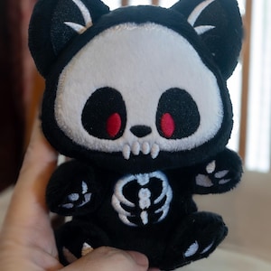 Skelly Cat Snugglebean Plush - Littlefox's Toebeans Larger Size ...