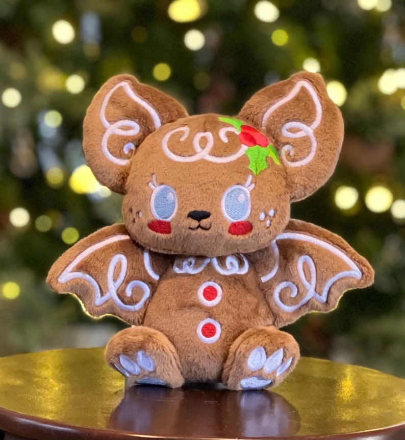 Ginger Bat Plush ITH Embroidery Pattern: Snugglebean Christmas Bat ...