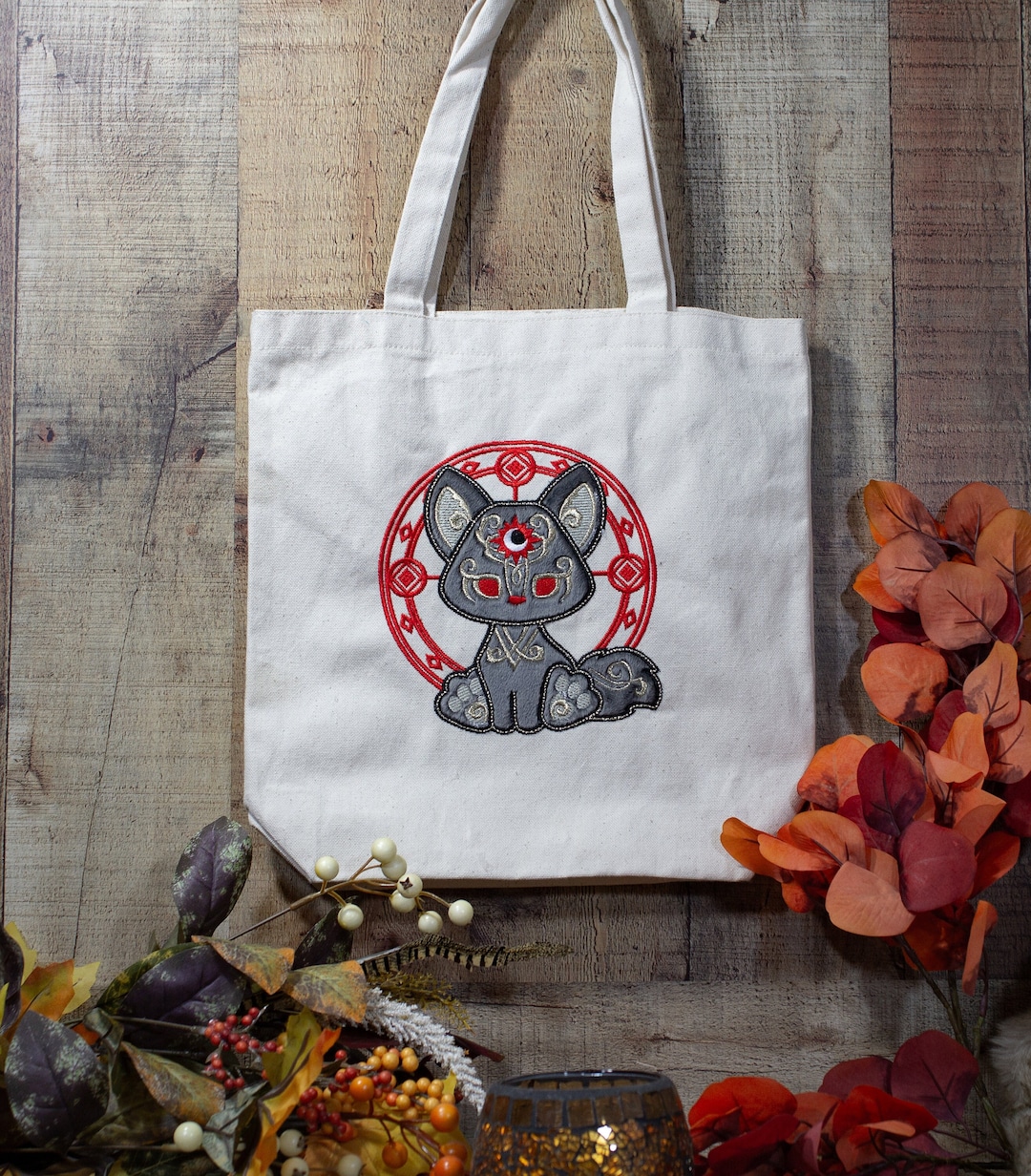 Fenris Tote Bag Embroidered Wolves of Ragnarok Norse Viking Plush ...