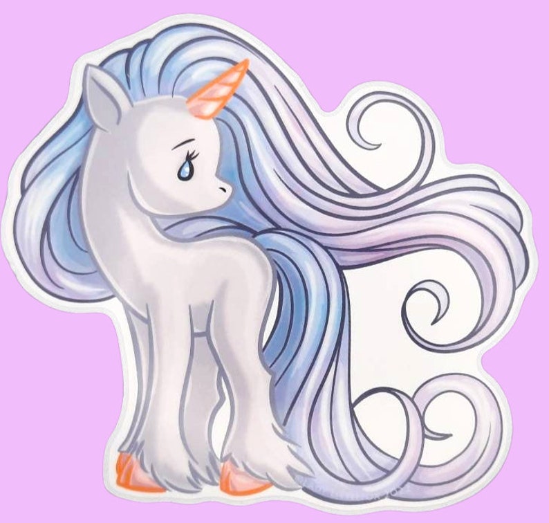 Whisper Kawaii Cute Unicorn Sticker 4.5 Inch Vinyl - Etsy
