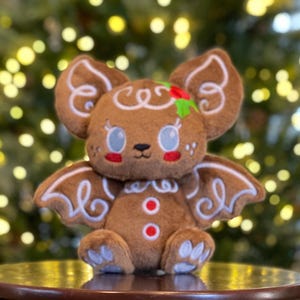 Gingerbread Bat Plush: 7" Snugglebean, Limited Collectible Christmas ...
