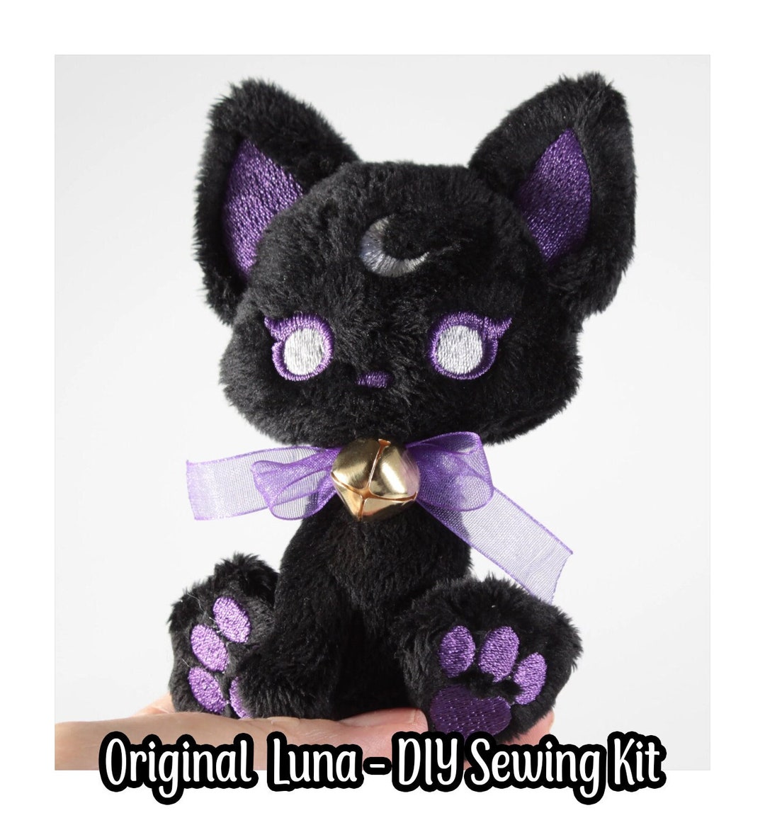 DIY KIT - Luna Plush - Littlefox's Toebeans - Moon Witch Cat Kitten ...