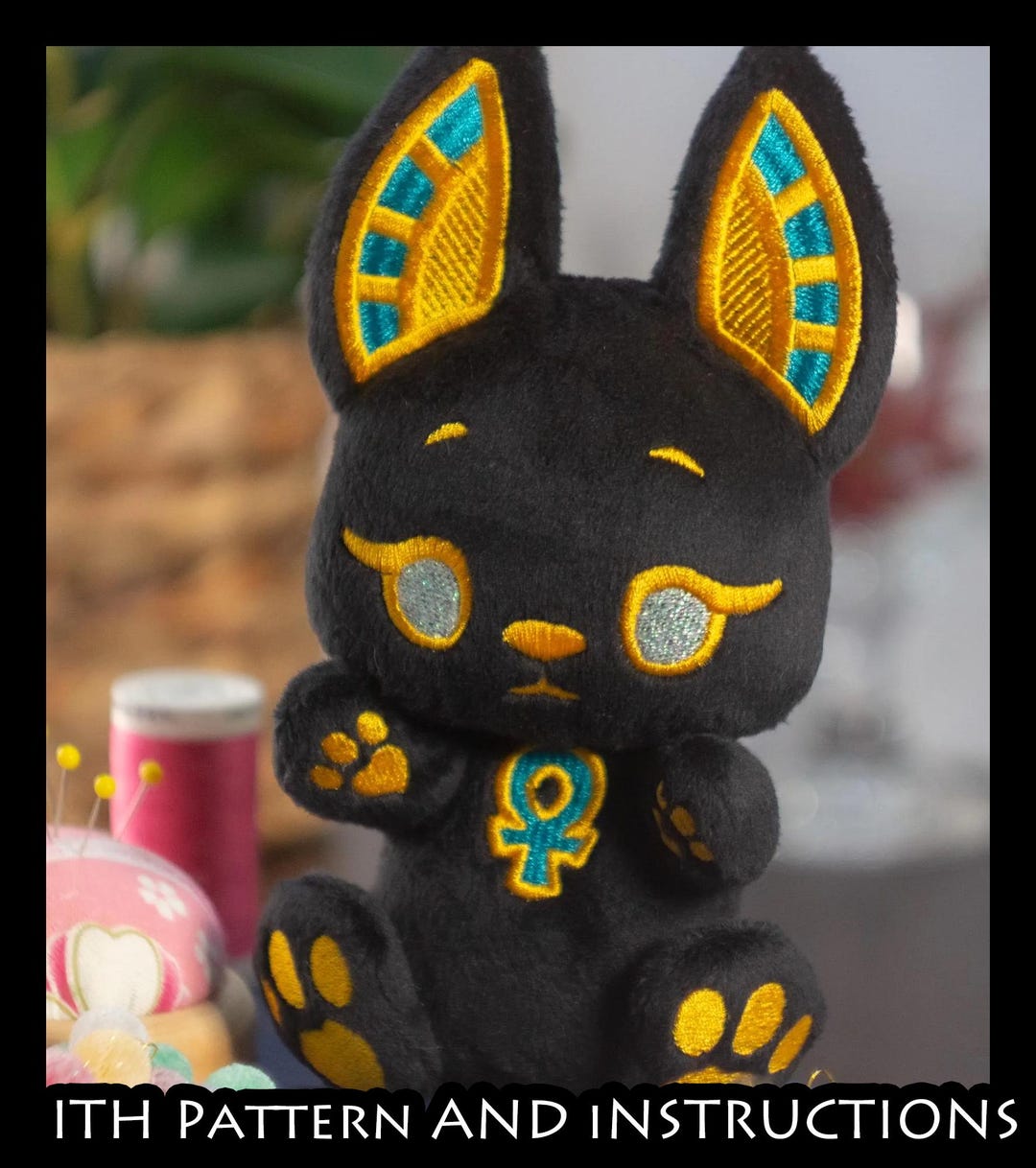ITH Pattern Anubis Egyptian Snugglebean Plush - Littlefox's Toebeans ...