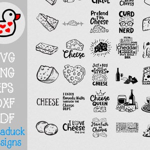 Massive Cheese Design SVG Bundle Vector Design Eps Dxf Pdf Png Cheese ...