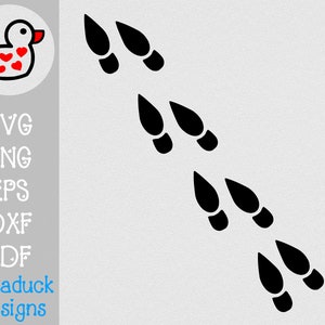 Festive Footprints SVG Cuttable Vector Design Santa - Etsy