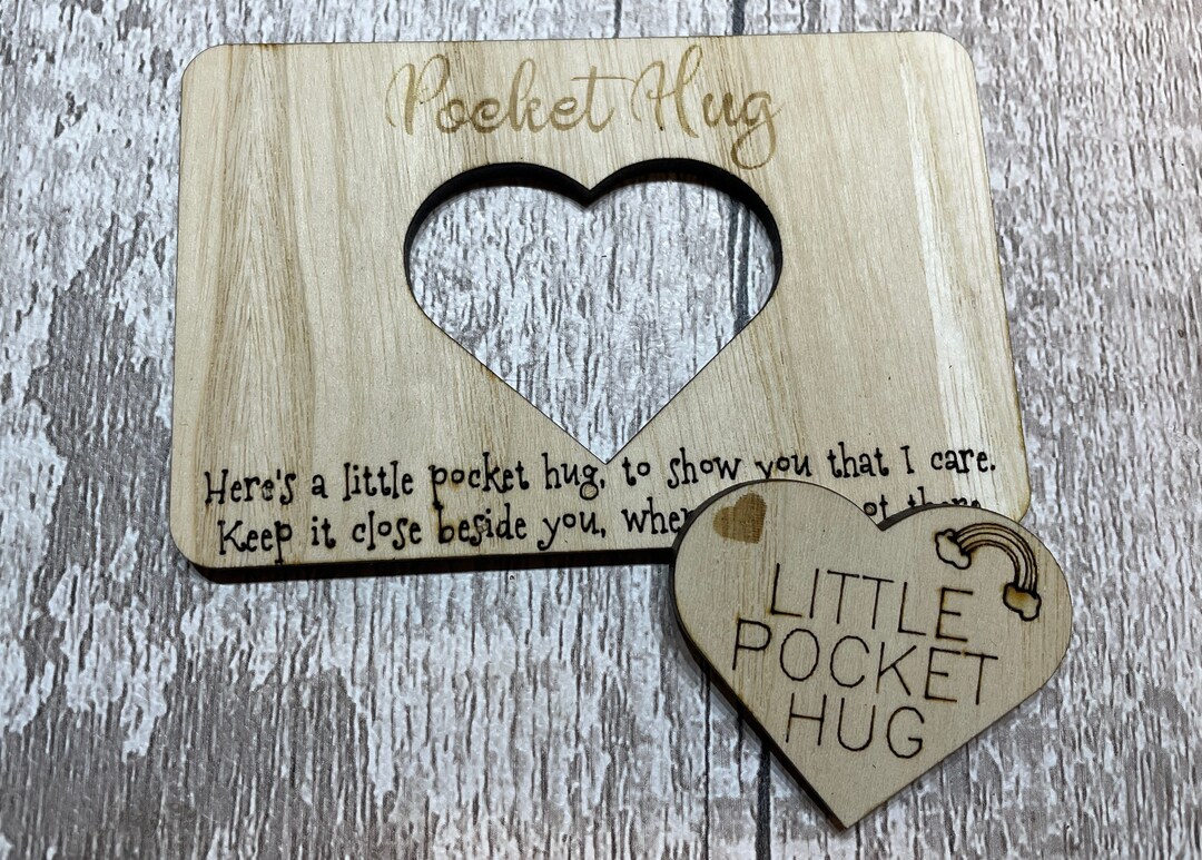 Portable Pocket Hug Gift of Love and Friendship Laser Engraved ...