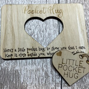 Portable Pocket Hug Gift of Love and Friendship Laser Engraved ...
