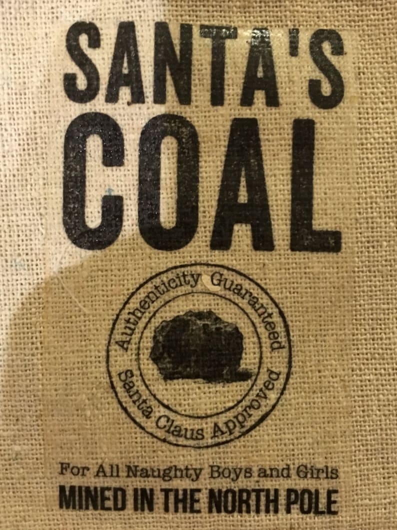 Santa Coal Funny Christmas Gift for Naughty People Secret - Etsy