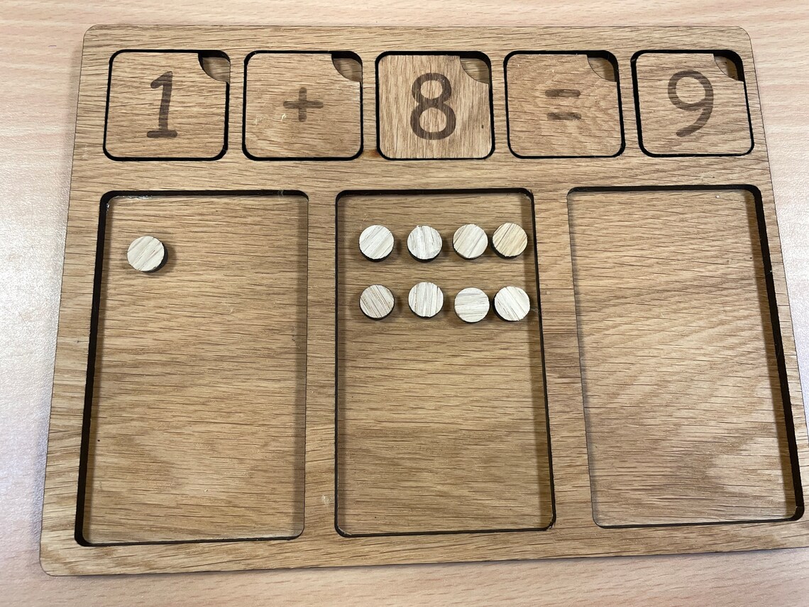 Wooden Math Board Set With Number Tiles 1-20 & Maths Symbols - Etsy UK