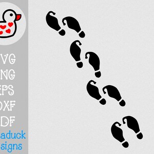 Festive Footprints SVG Cuttable Vector Design Santa - Etsy
