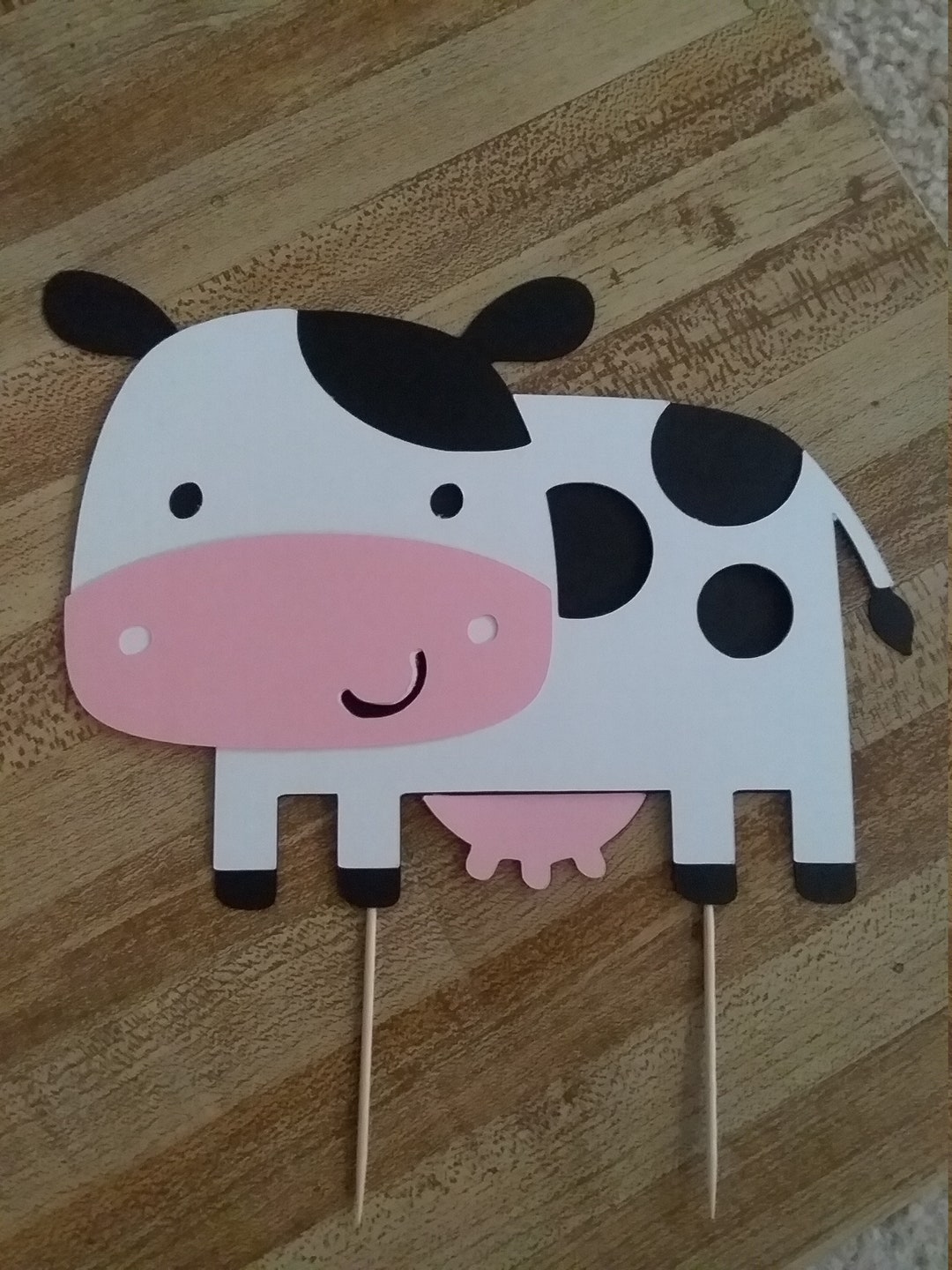 Cow Cake Topper! Great for Your Farm Party! CUTE!! - Etsy