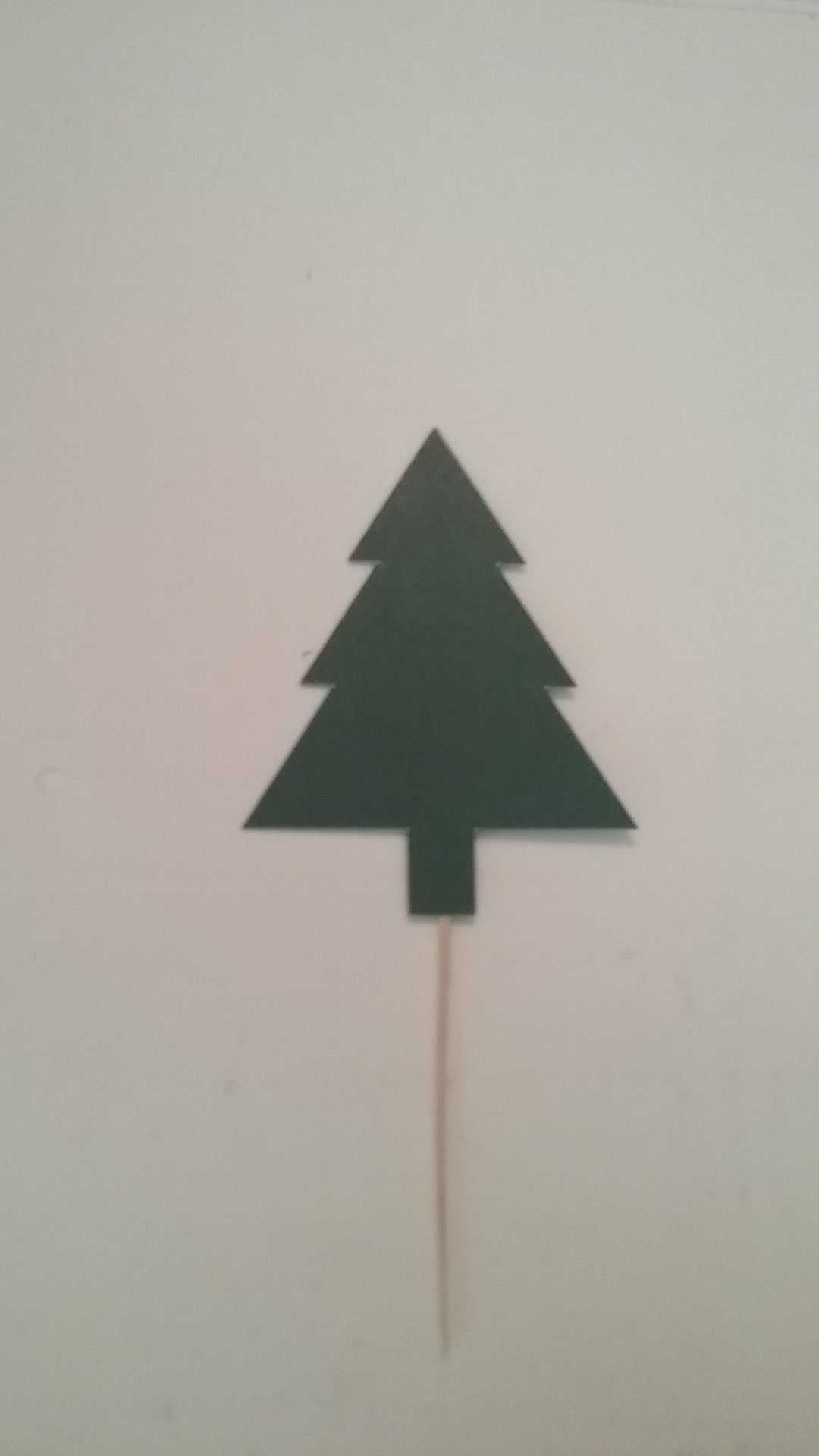 Lot of 12 Pine Tree Cupcake Toppers!! L@@K!! Choose Your Color! Double ...