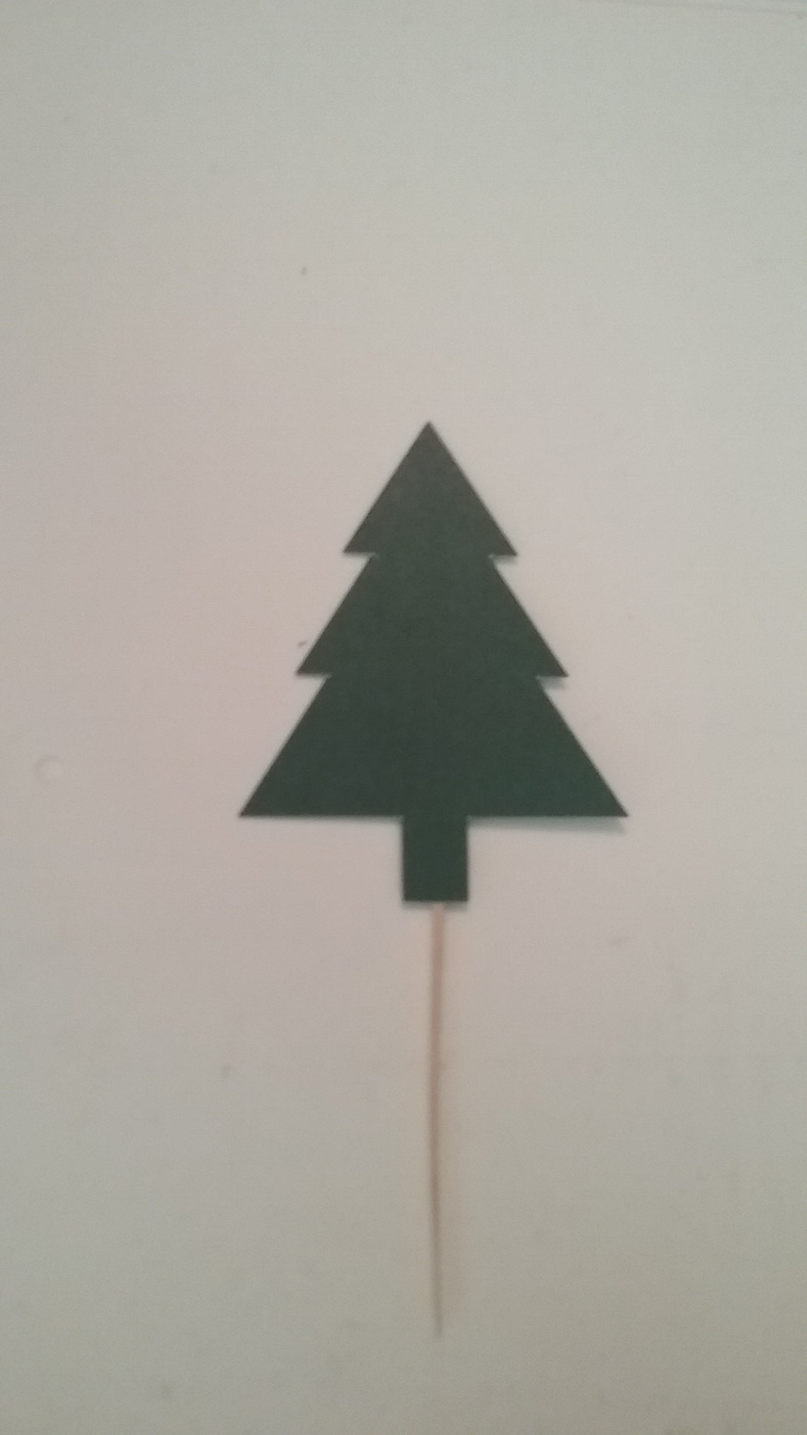 Lot of 12 Pine Tree Cupcake Toppers!! L@@K!! Choose Your Color! Double ...