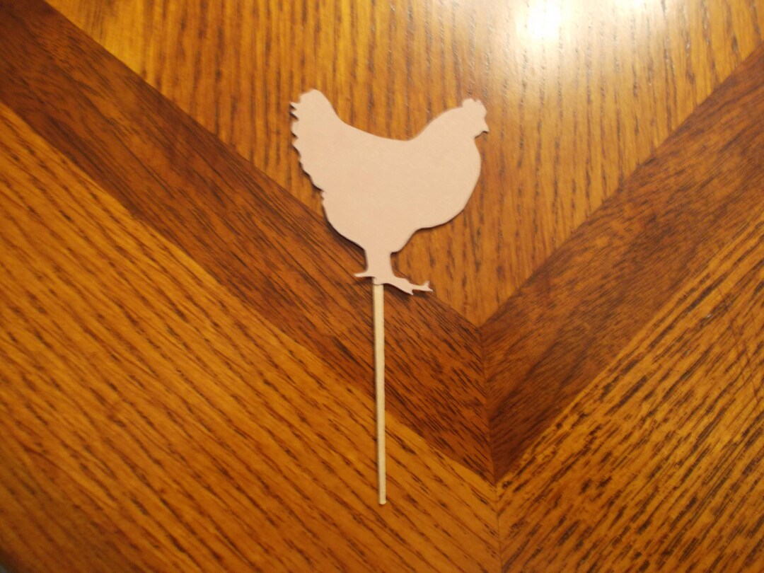 Lot of 12 Chicken Cupcake Toppers! Choose Your Color!! - Etsy