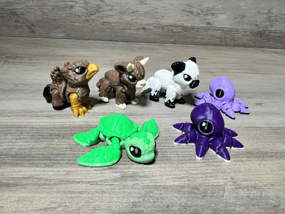 Adorable 3D Printed Animal Figures – Griffin, Highland Cow, T-rex ...