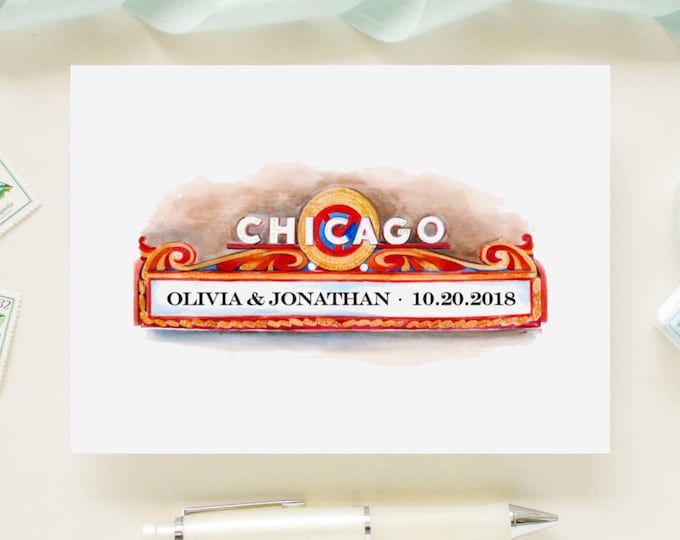 Chicago Landmark Table Number Cards Chicago Icon - Etsy