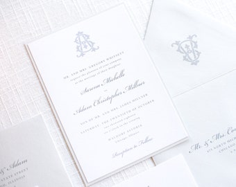 Crest Wedding Invitation - Etsy