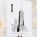 Chicago Landmark Table Number Cards Chicago Icon | Etsy