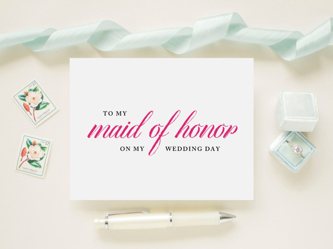 Custom Color Card for Your Maid of Honor, Bridesmaids, Flower Girl ...