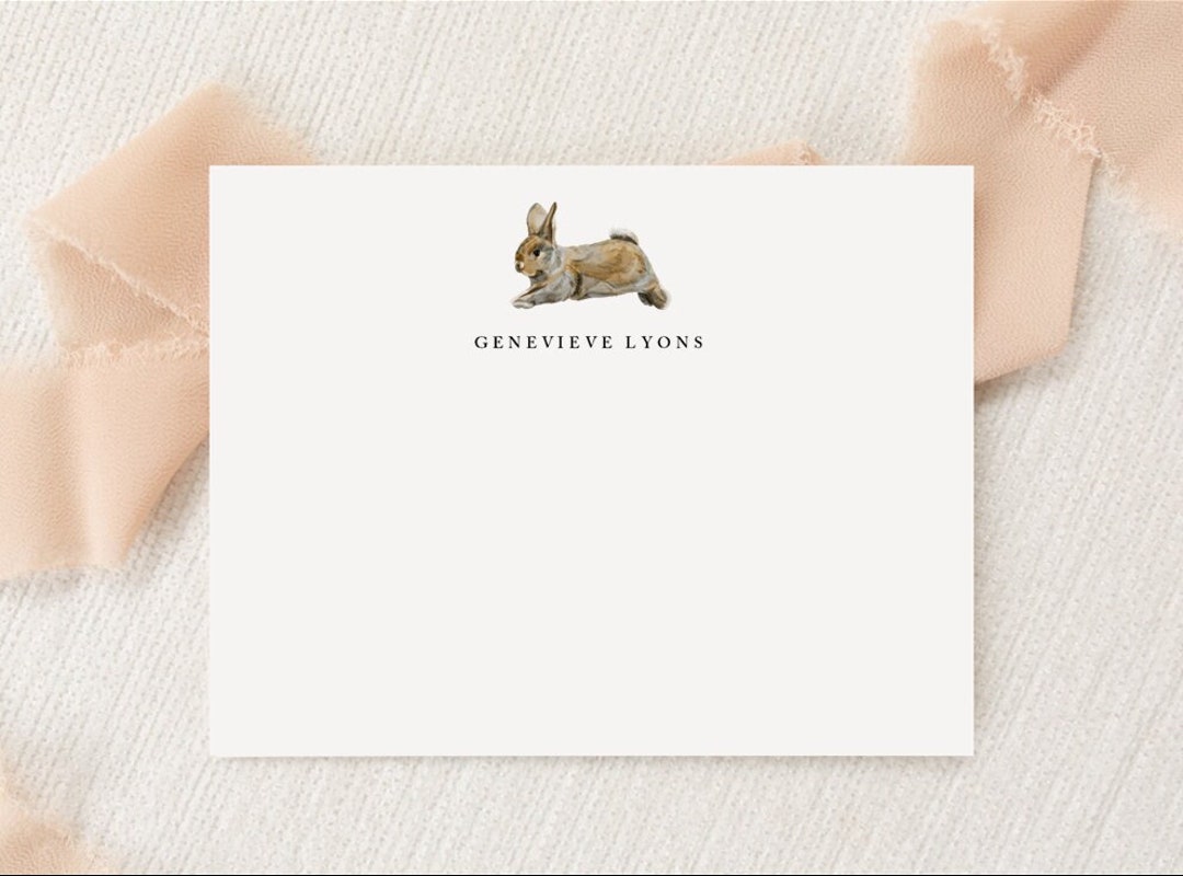 Personalized Custom Rabbit Lover Stationery | Stationary | Monogram ...