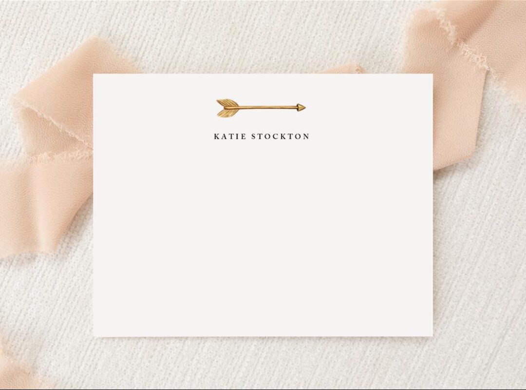 Personalized Custom Gold Arrow Stationery | Stationary | Pi Phi ...