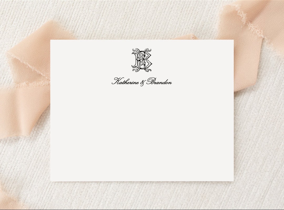 Personalized Antique Vintage Monogram | Elegant Wedding Stationery ...