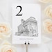 Chicago Landmark Table Number Cards | Chicago Icon Illustration ...