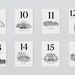 Chicago Landmark Table Number Cards | Chicago Icon Illustration ...