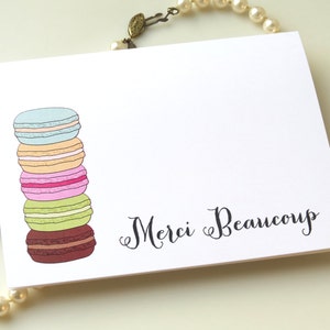 Adorable Merci Beaucoup French Macaron | Folded Cards and Envelopes ...