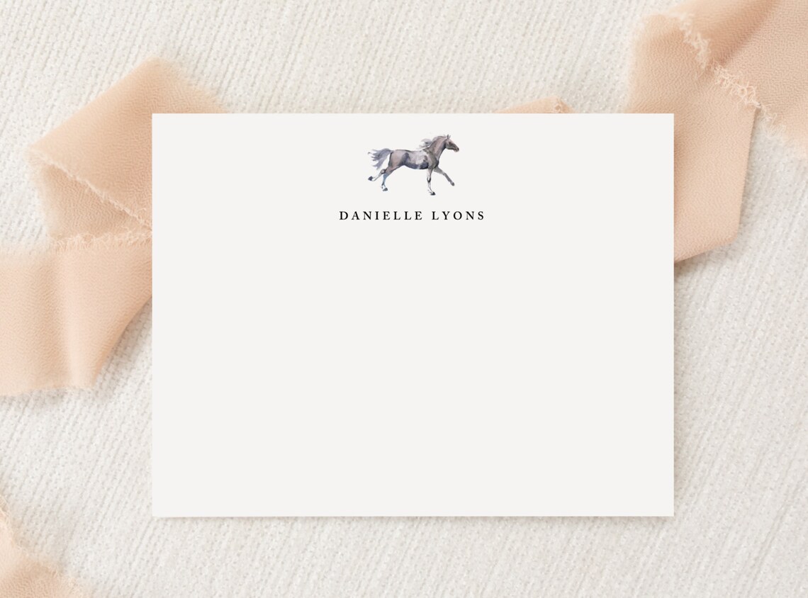 Personalized Custom Equestrian Horse Stationery Stationary - Etsy