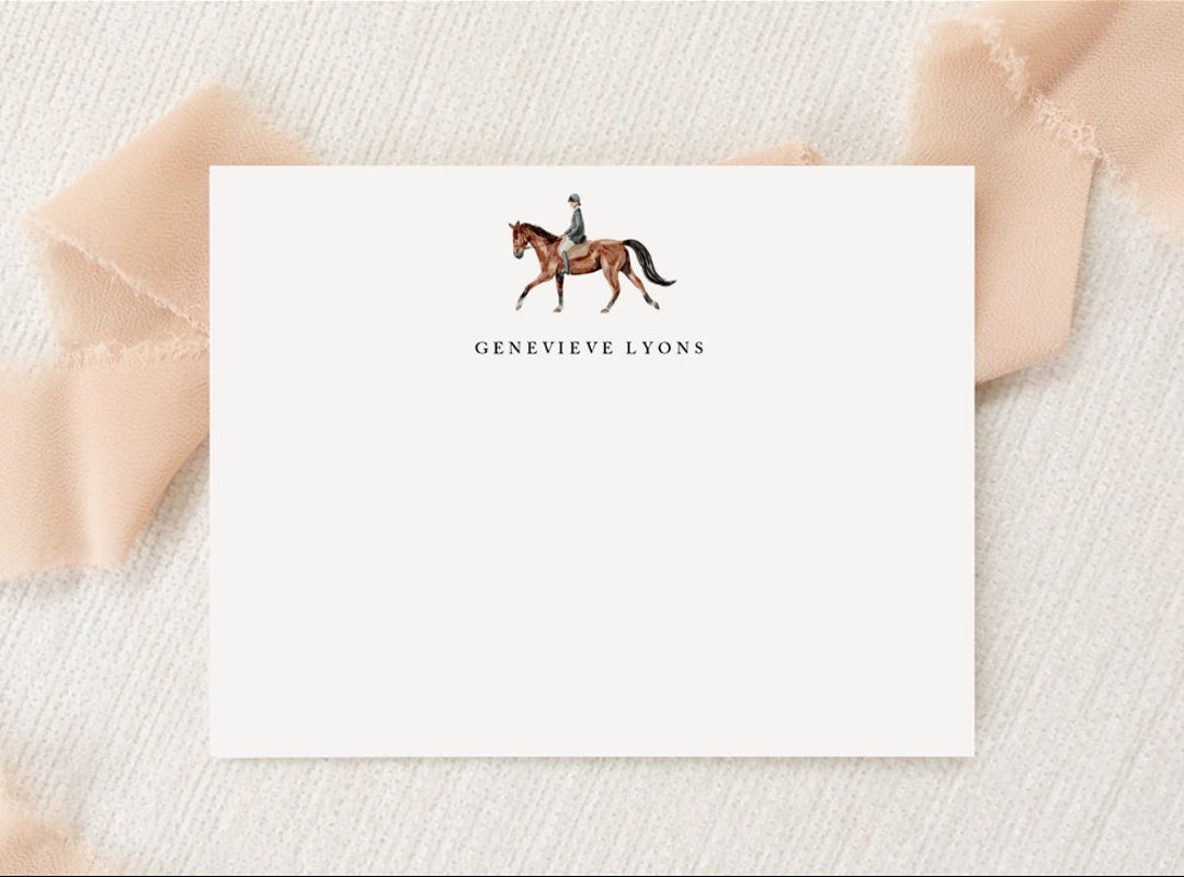 Personalized Custom Equestrian Horse Stationery | Stationary ...