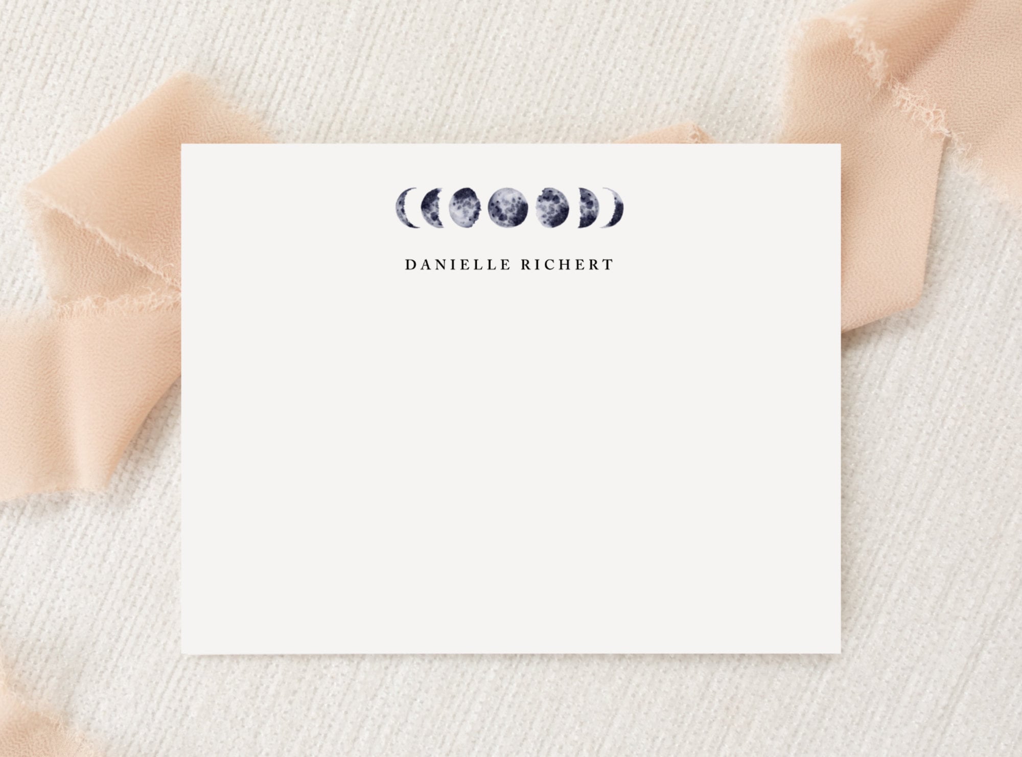Personalized Custom Moon Phases Stationery Stationary | Etsy