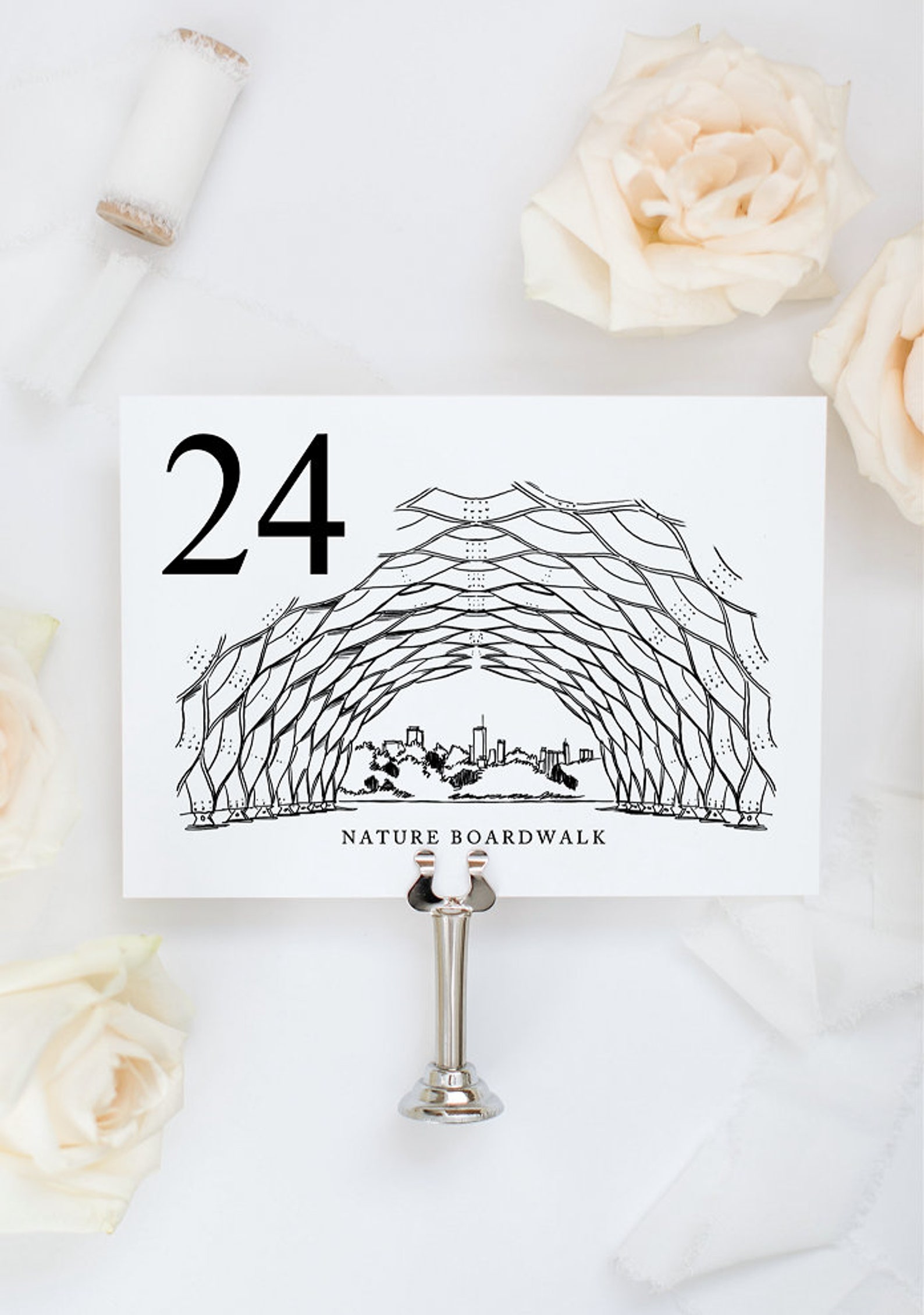 Chicago Landmark Table Number Cards Chicago Icon | Etsy