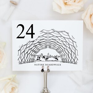 Chicago Landmark Table Number Cards Chicago Icon Illustration Drawings ...
