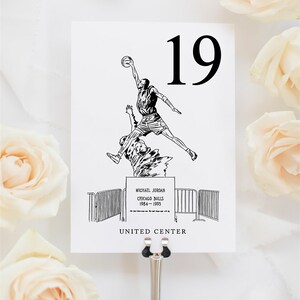 Chicago Landmark Table Number Cards Chicago Icon Illustration Drawings ...