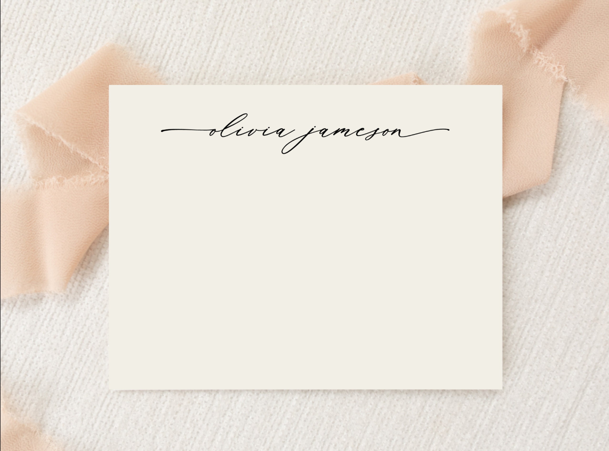 Personalized Custom Calligraphy Script Stationery Stationary | Etsy